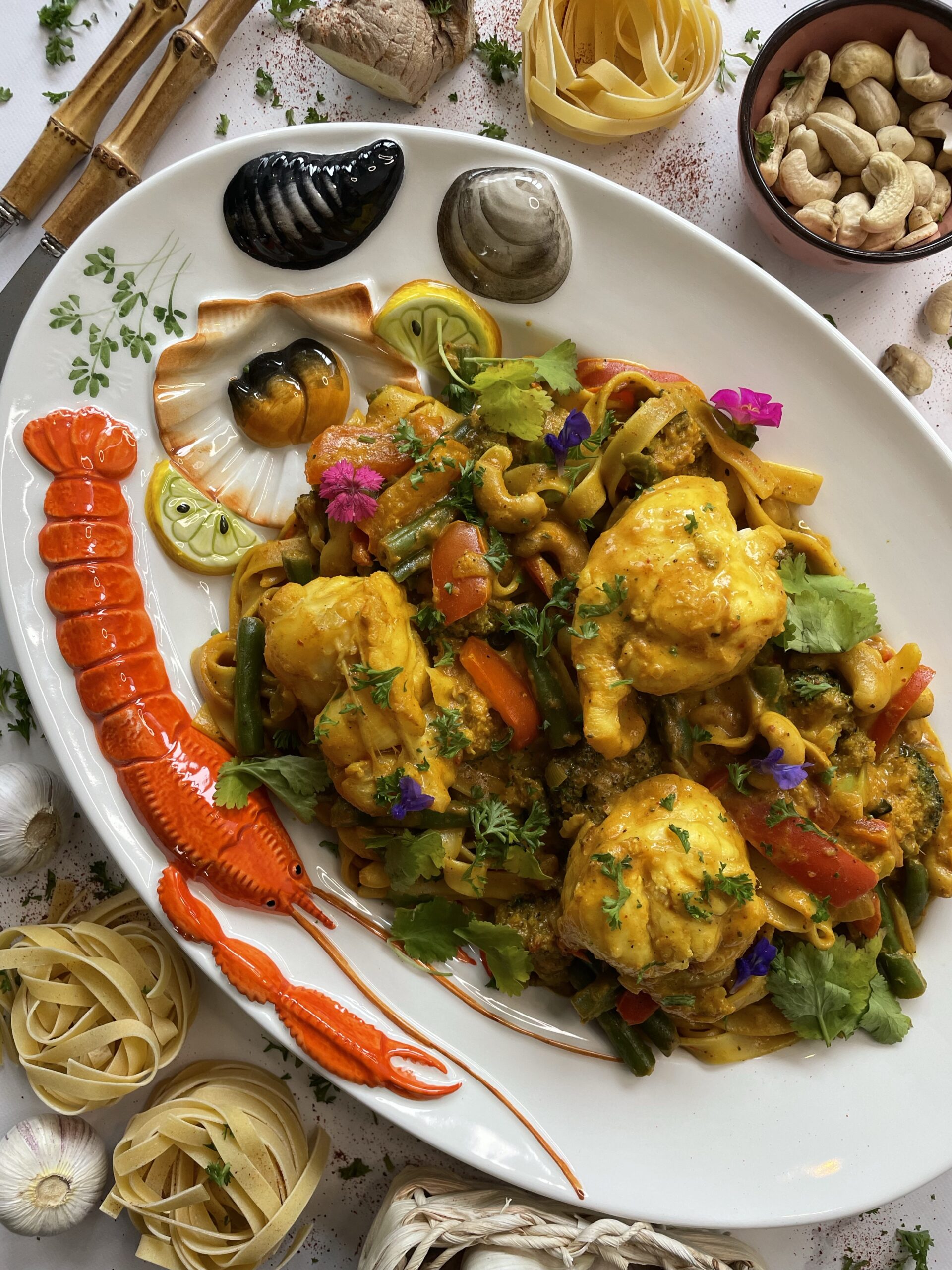 Gele curry met zeeduivel recept | Food Places